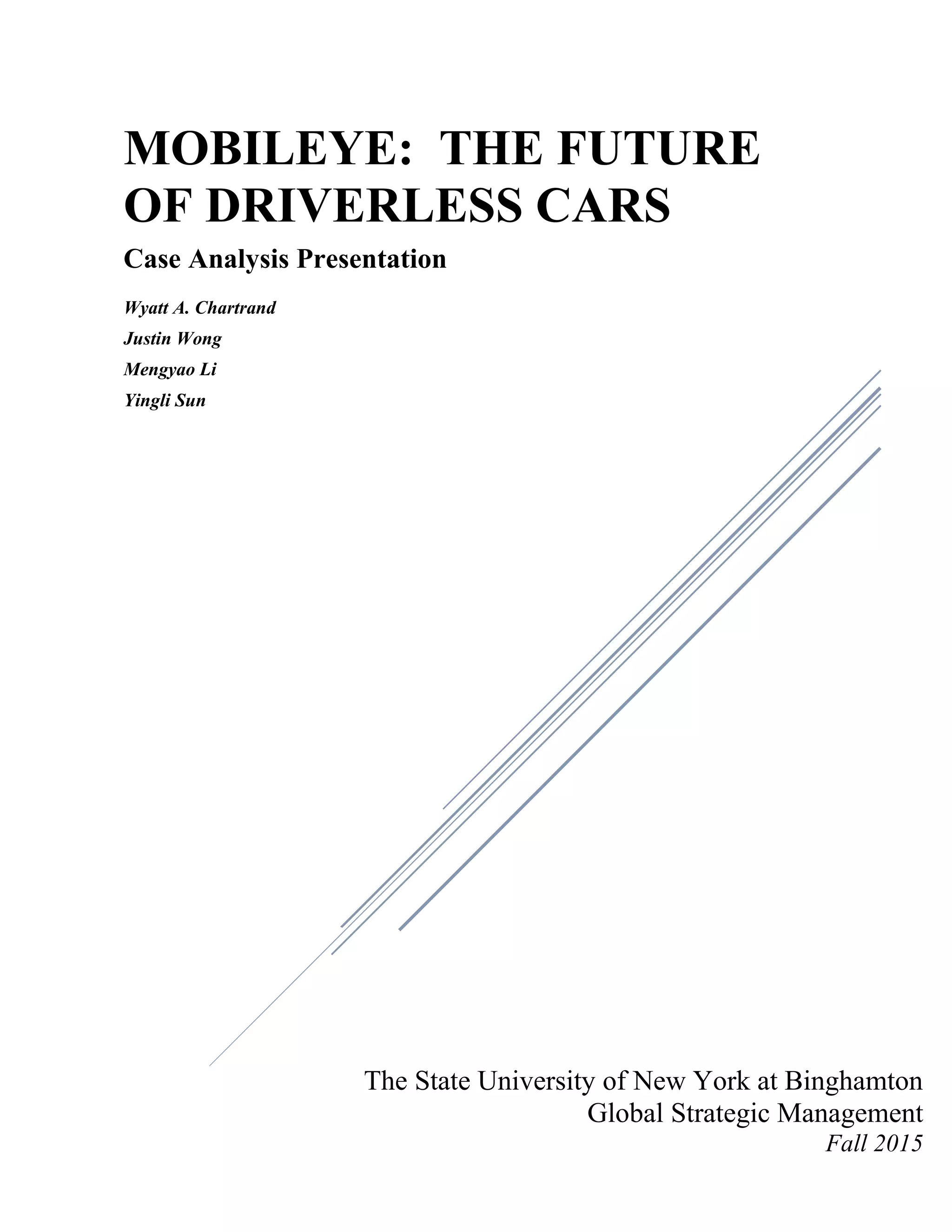 Mobileye Case Competition Presentation All Materials PDF_WC | PDF