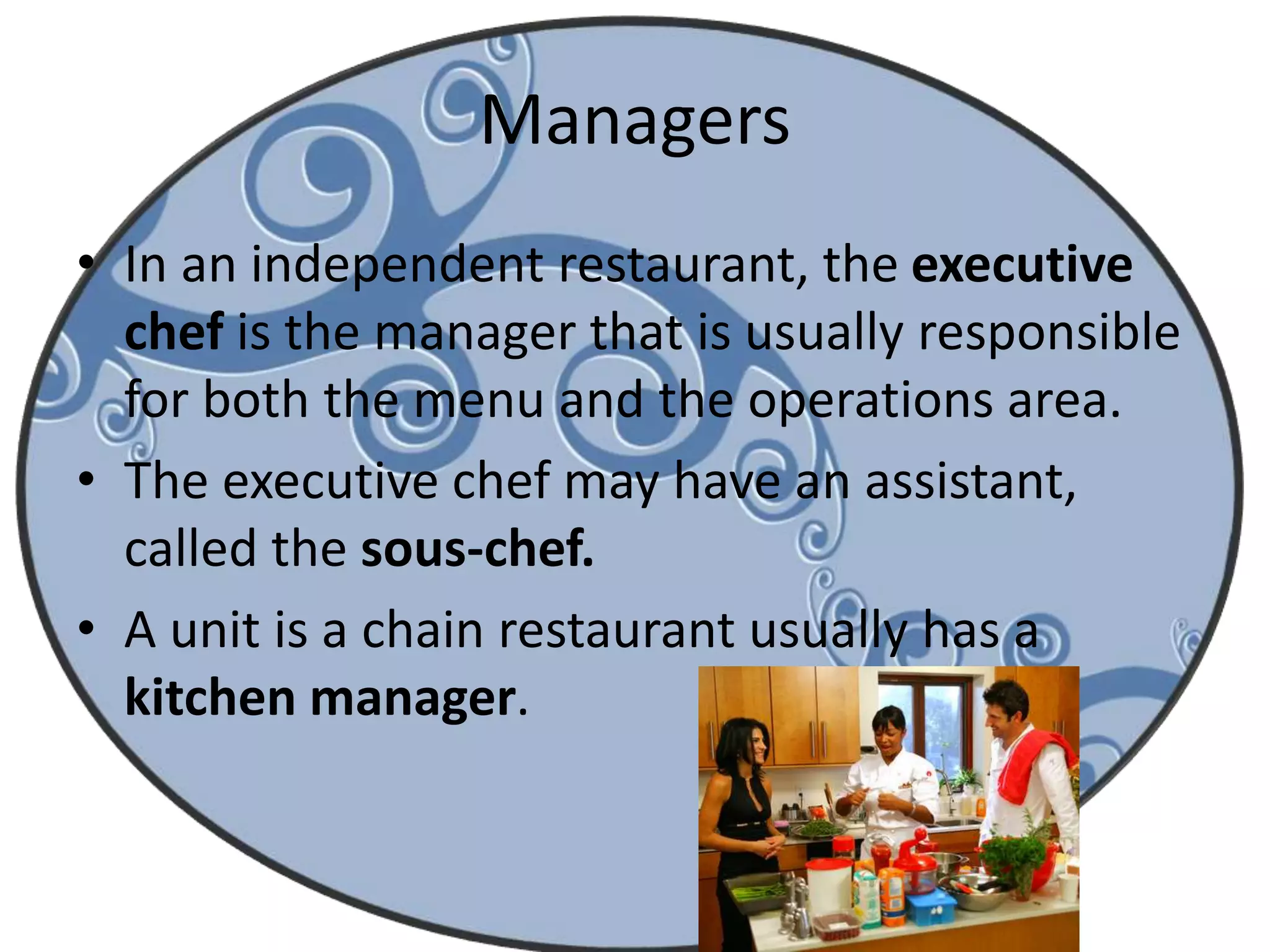 9 back of the house functions and staff (1) | PPTX