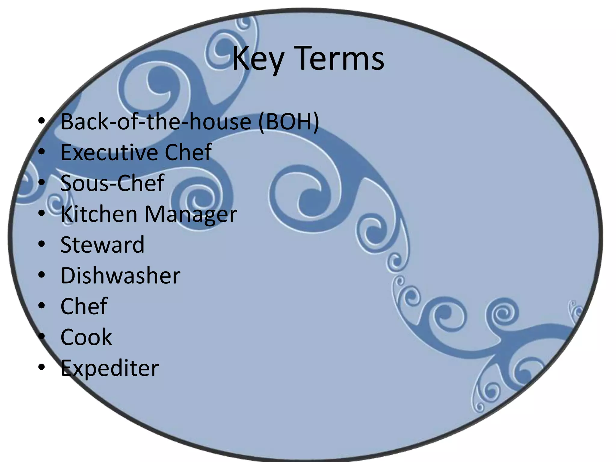 9 back of the house functions and staff (1) | PPTX