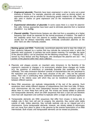 Bacteriophages and plasmids | DOC