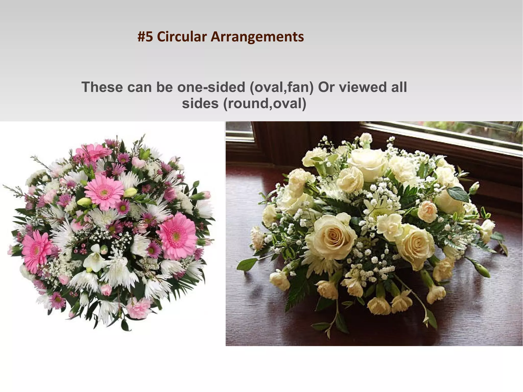 9 basic flower arrangement shapes | PPT