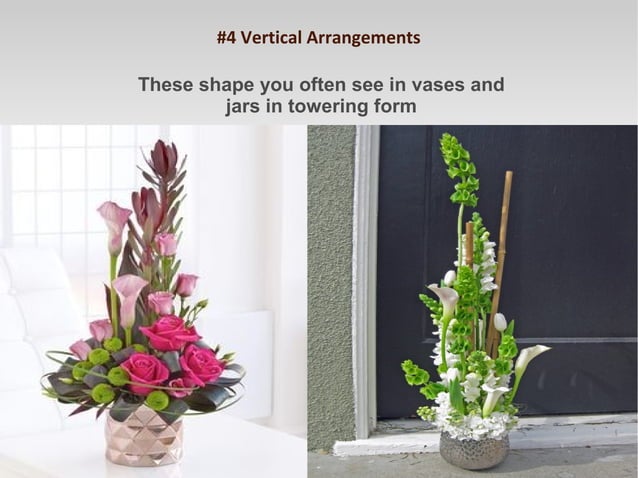 9 basic flower arrangement shapes | PPT