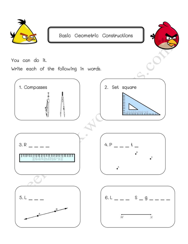 9ใบกิจกรรมbasic geometric constructions | PDF