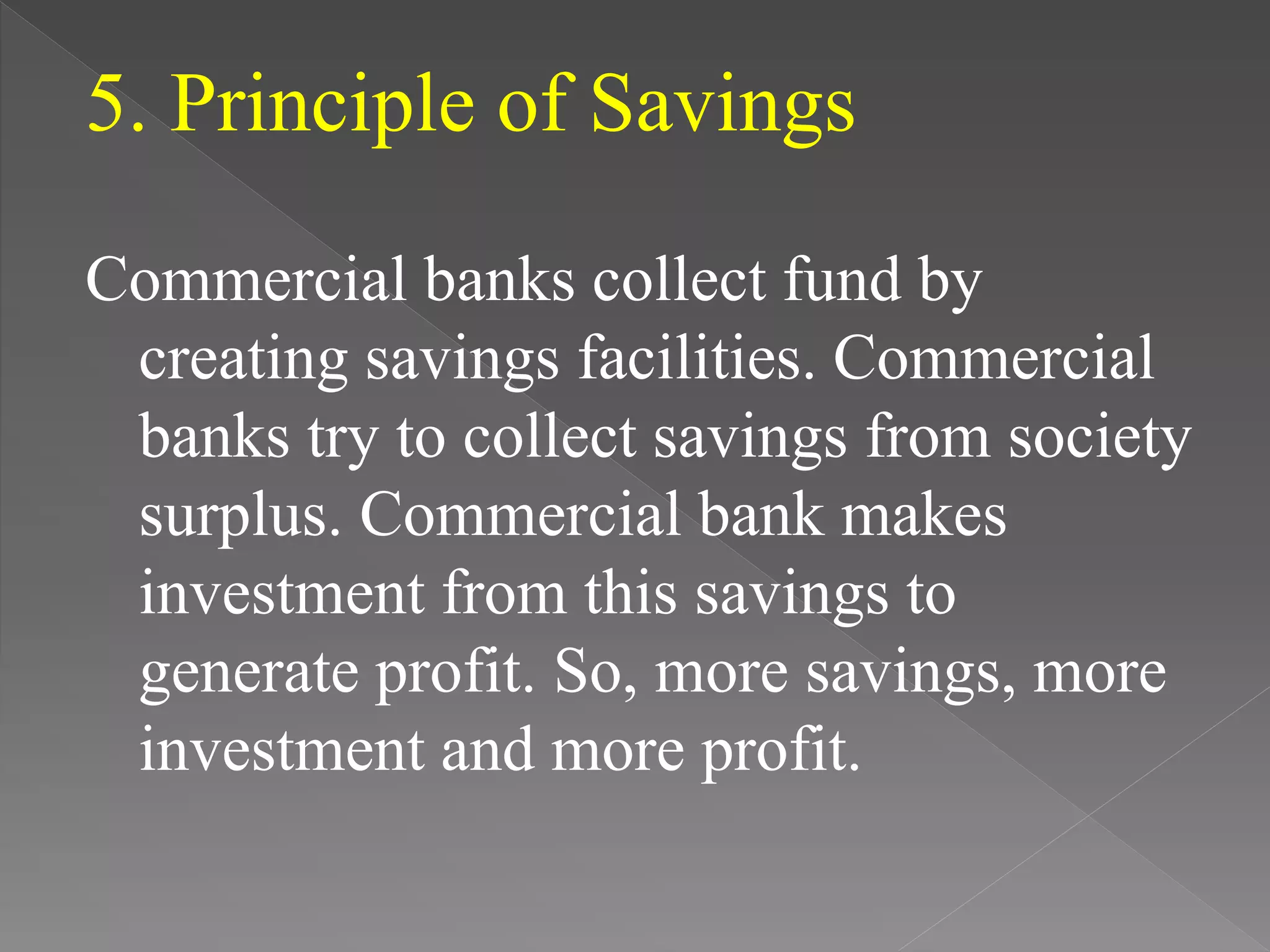 9 basic principles that commercial banks follow- Nelson | PPTX