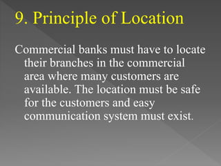 9 basic principles that commercial banks follow- Nelson | PPTX