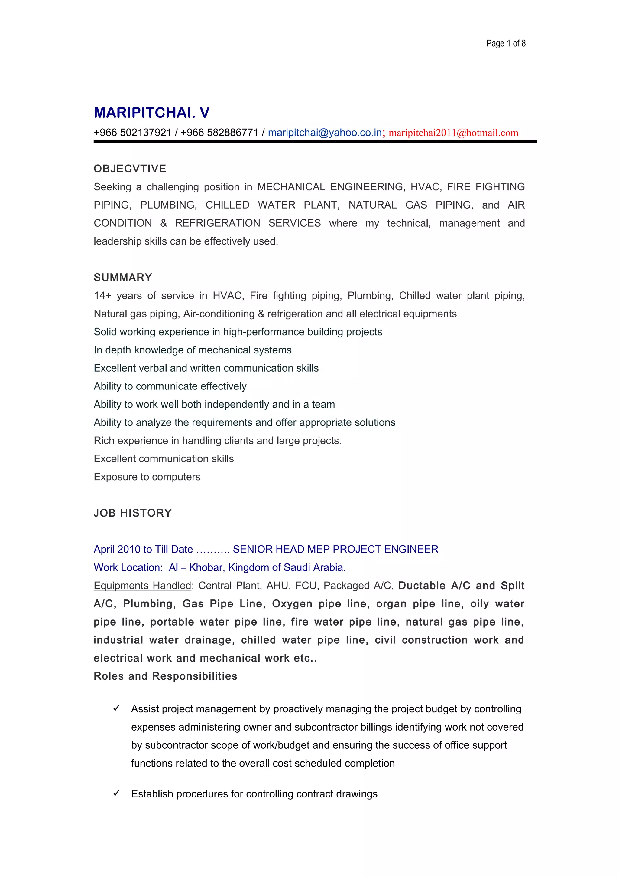 Mari cv - office | DOC