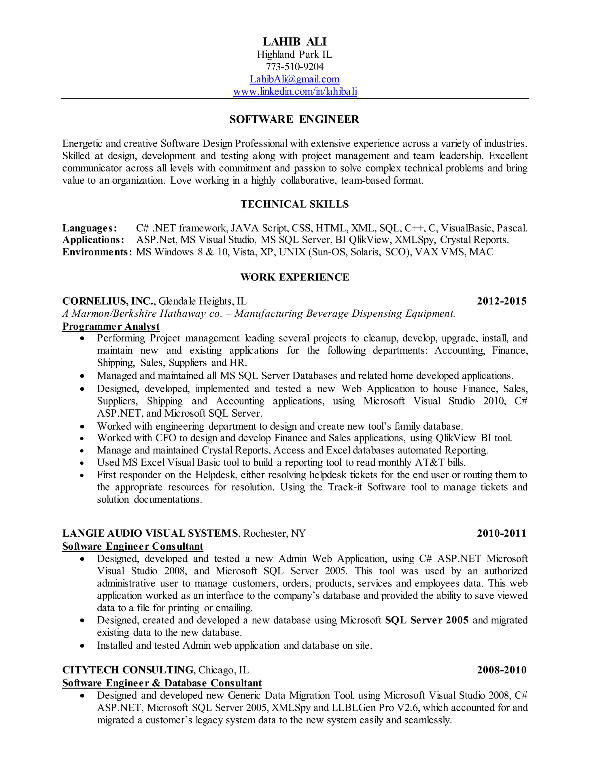 Lahib Ali Resume 2016 | DOCX