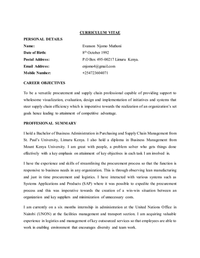 CURRICULUM VITAE REVISED | DOCX | Logistics | Business