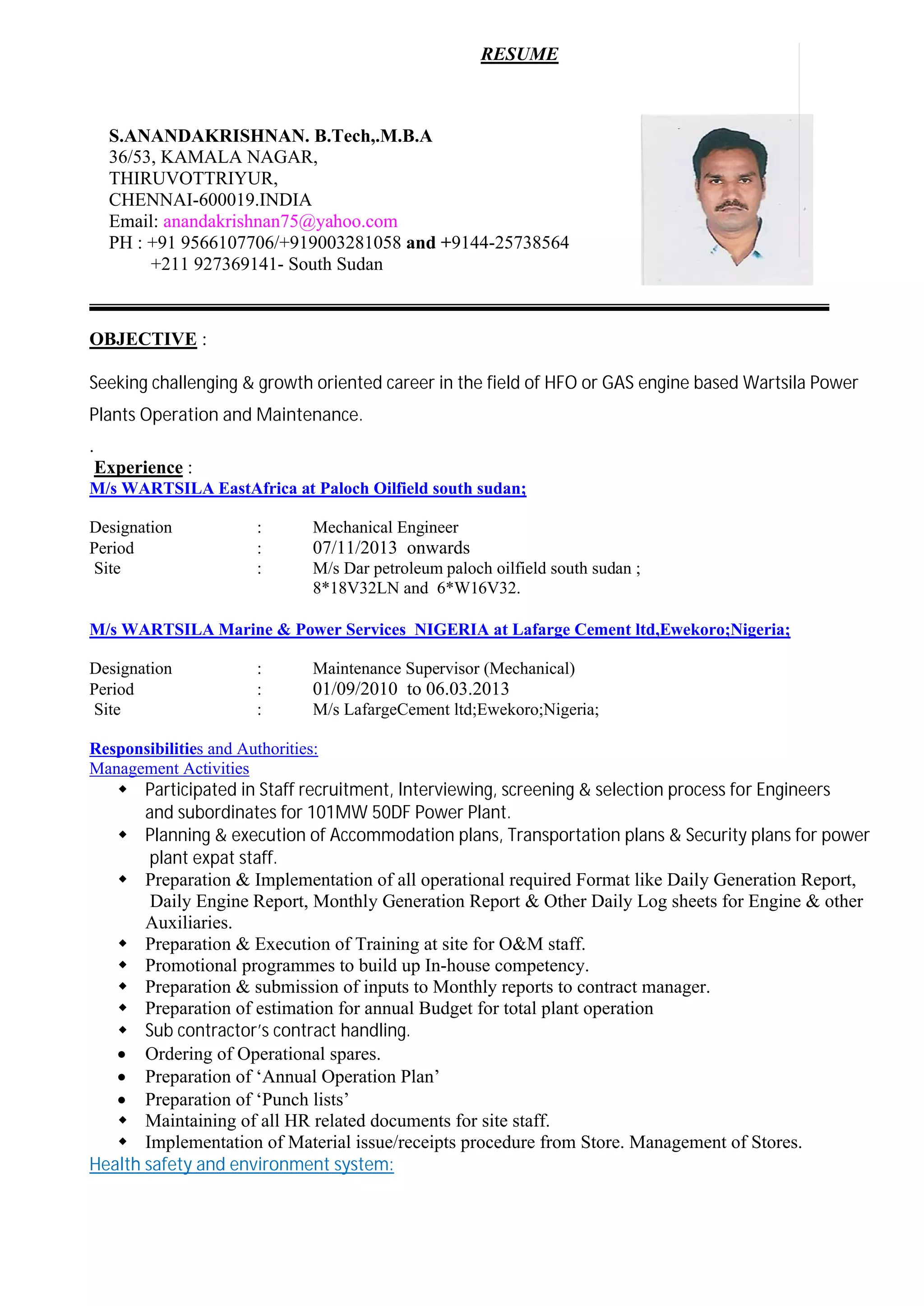 Anandakrishnan-resume s | PDF