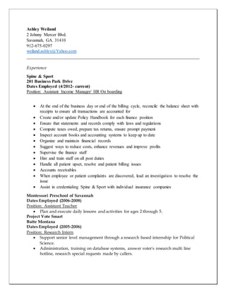Resume | DOCX | Human Resources | Business