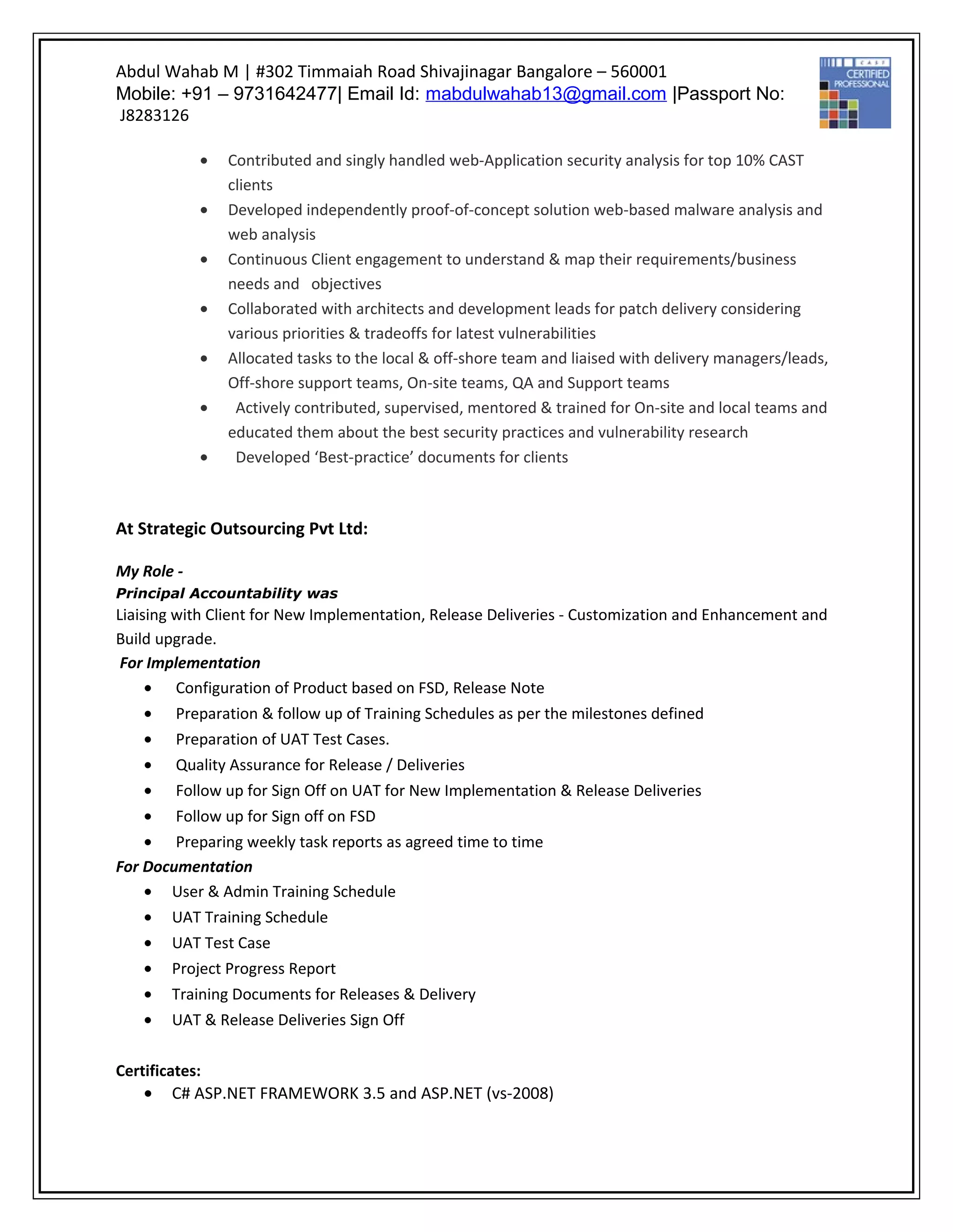 Abdul Wahab | DOC | Computer Software and Applications | Computing