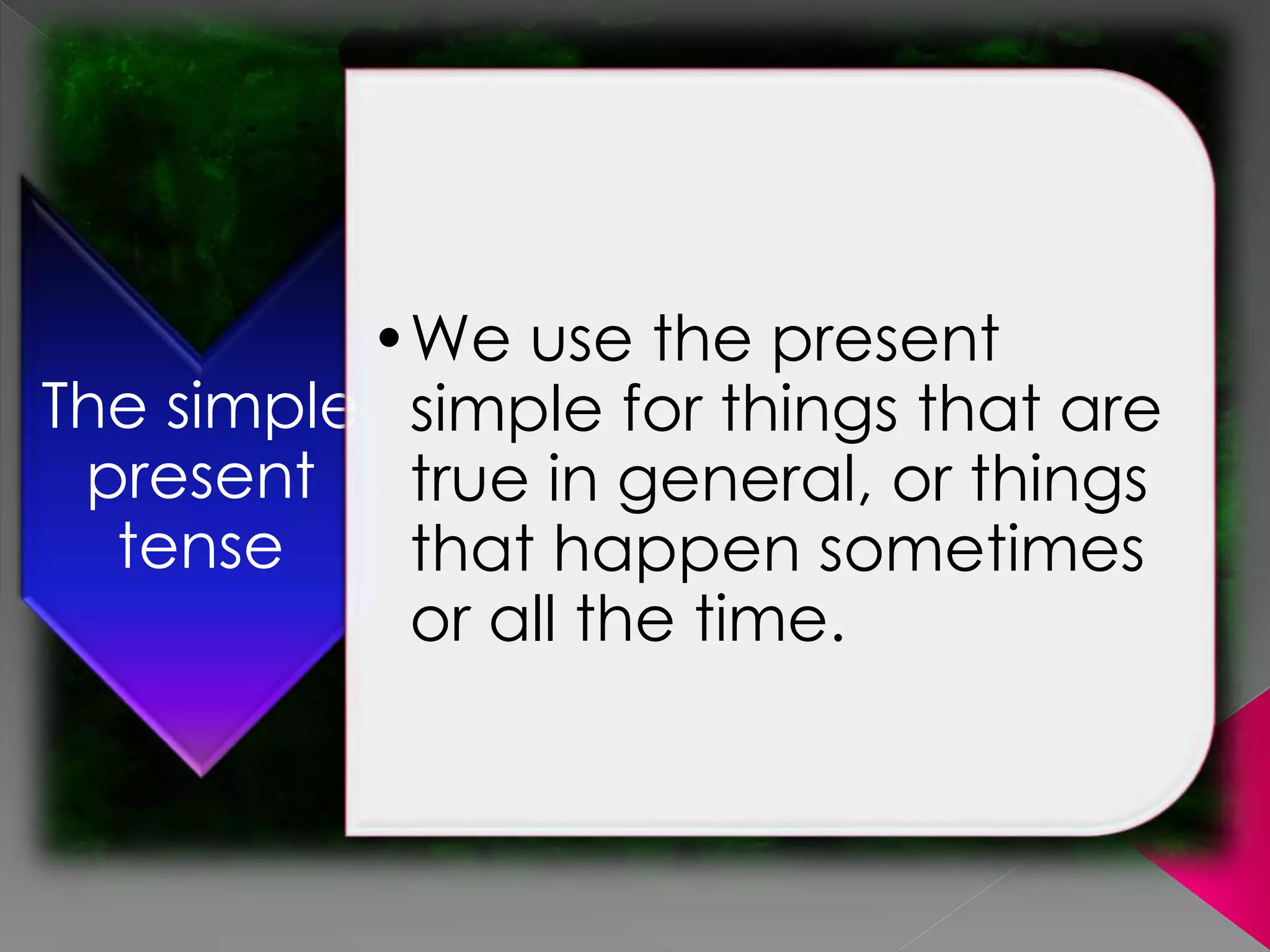 The Simple present Tense from Micro Teaching | PPTX