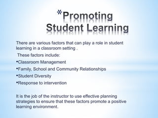 promoting+student+learning | PPT