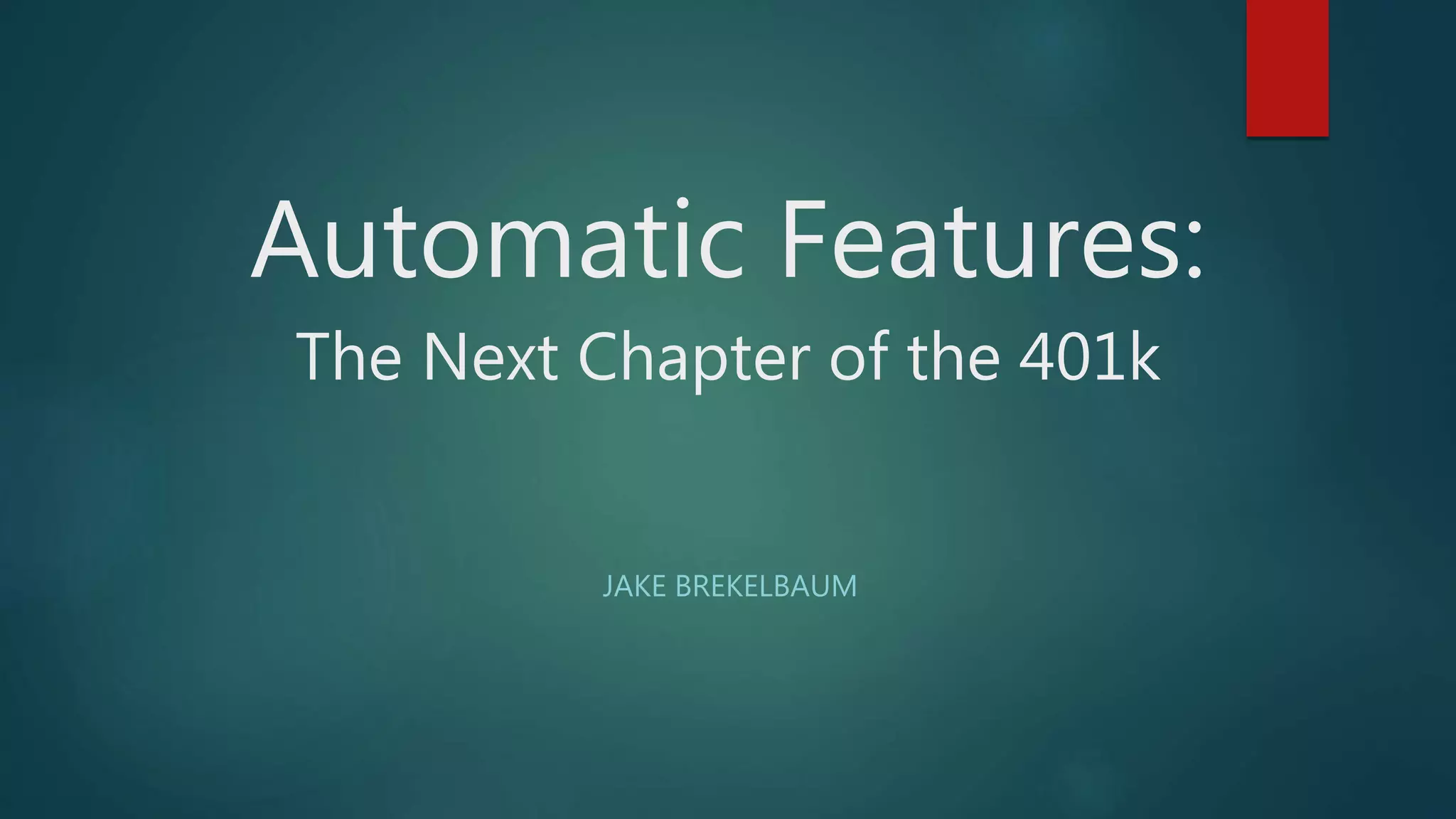 401k Presentation | PPTX