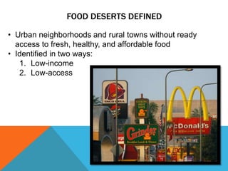 Civic Presentation - Food Deserts | PPTX