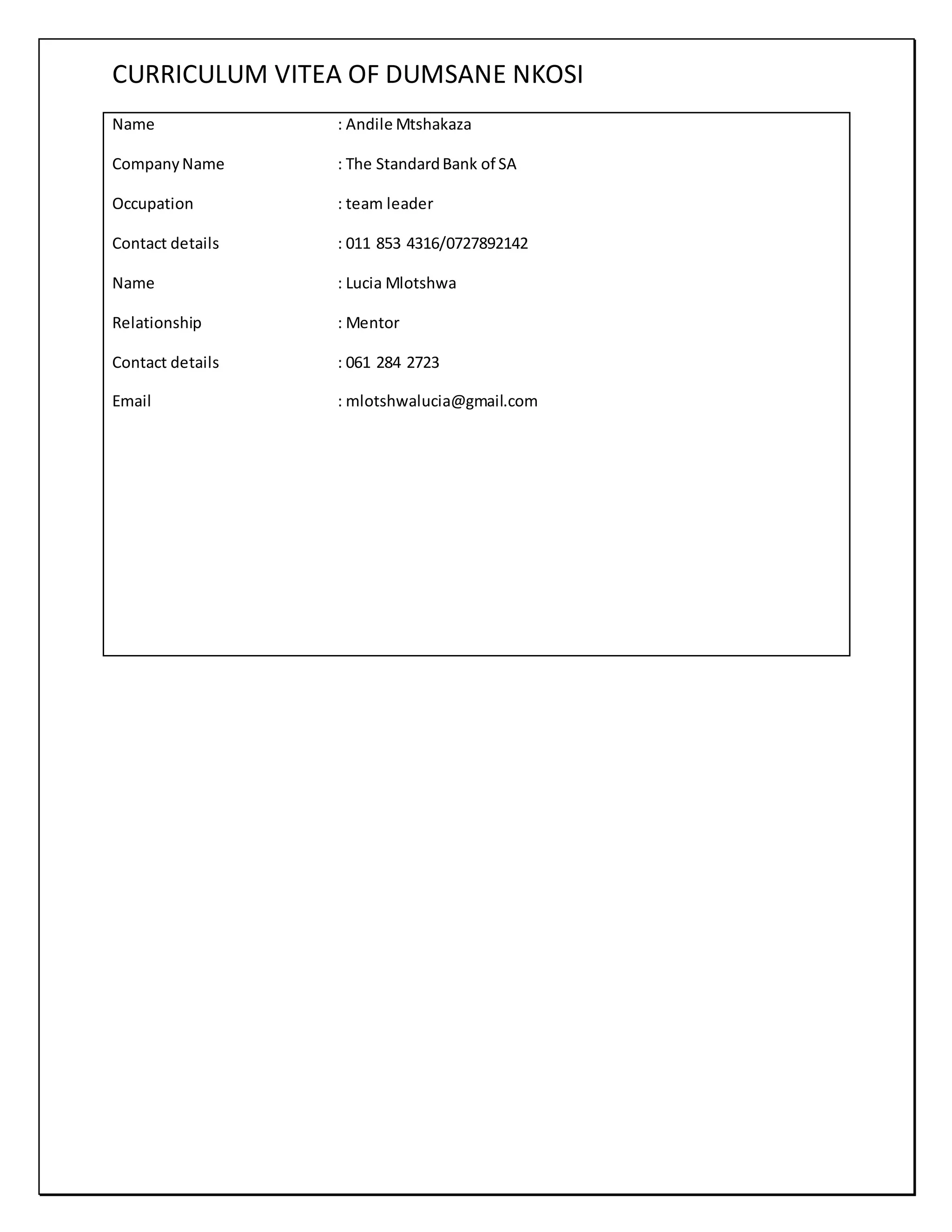 Dumsane Nkosi | DOCX