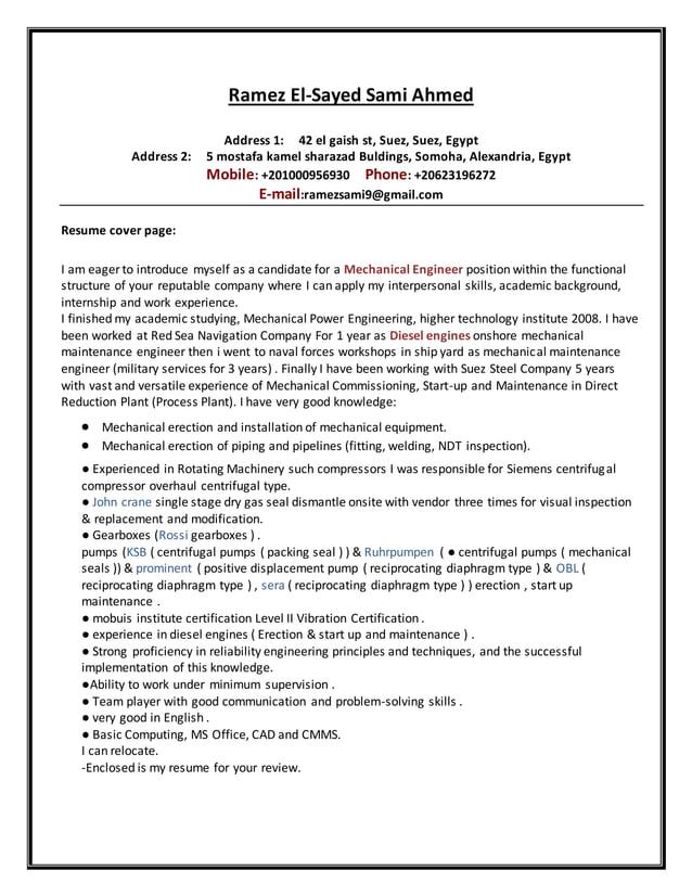 ramez_el_sayed_sami_ahmmed_(1) (2) | DOCX | Civil Engineering Industry ...