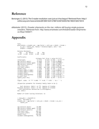 Assignment 2-Ereader ownership | PDF