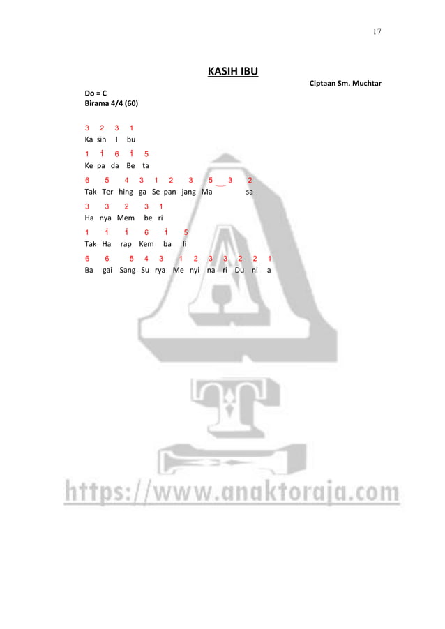 Not angka lagu anak lengkap | PDF