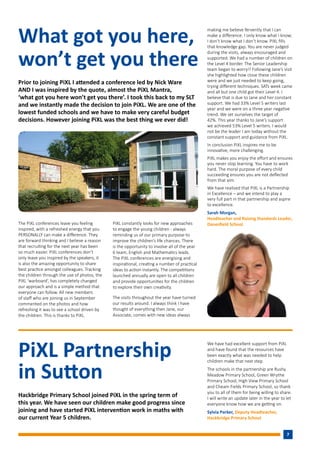 PIXL PRIMARY Headlines Issue 2 September | PDF