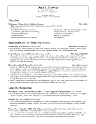 DHowser Resume '15 | PDF