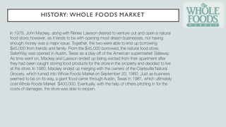 Cherf Whole Foods Market vs The Fresh Market | PPT