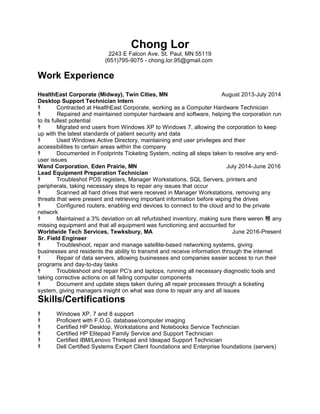 Chong's Resume | DOC