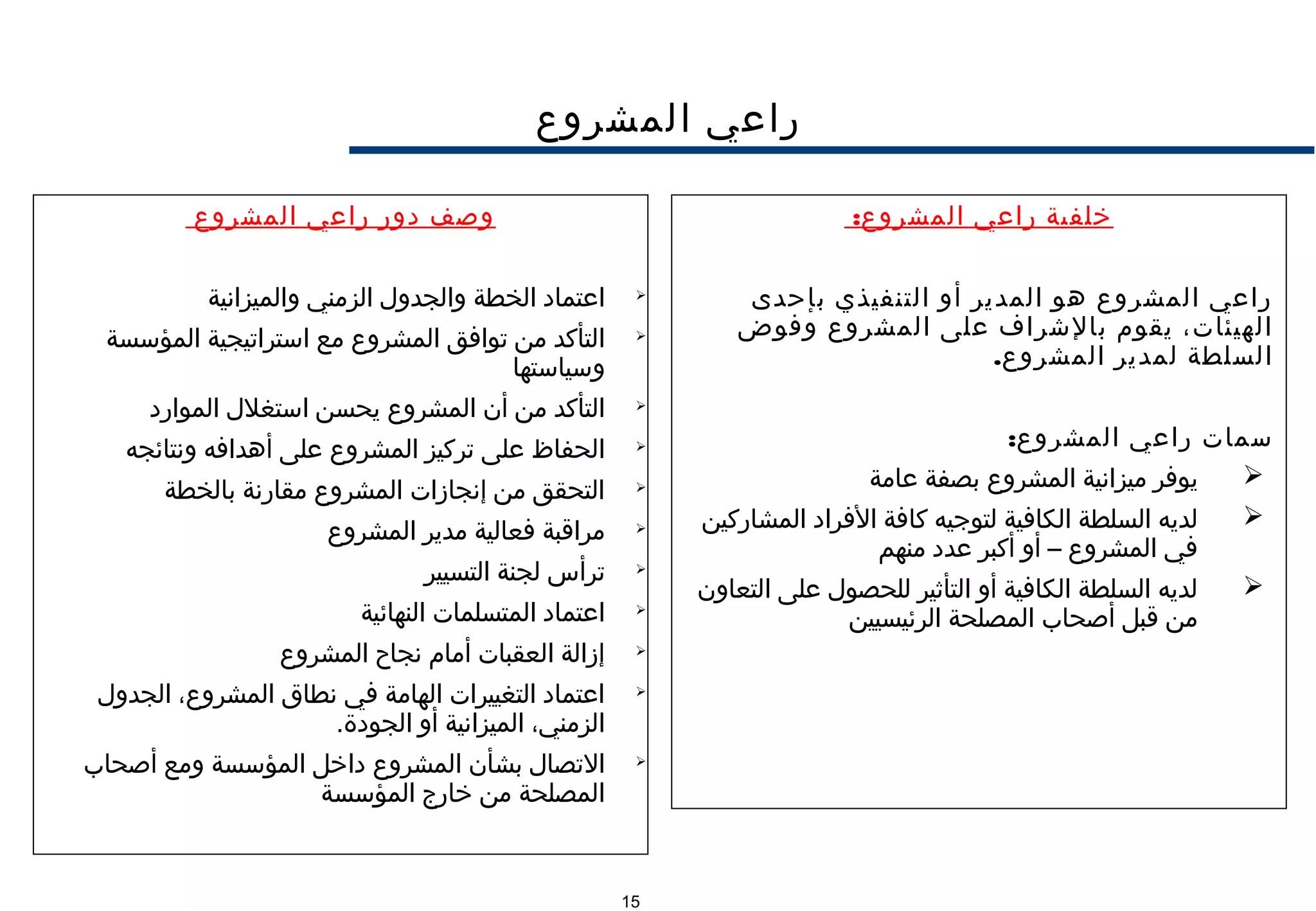 PMO Standard Org structure processes Chart & Role Descriptions_Arabic ...