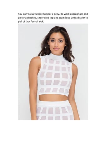 9 belly bearing cool crop top trends you can’t miss | PDF