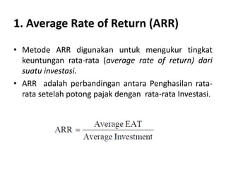 9 Analisa Kelayakan Investasi | PPT
