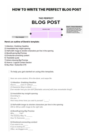 9 best blog writing templates | PDF
