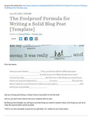 9 best blog writing templates | PDF