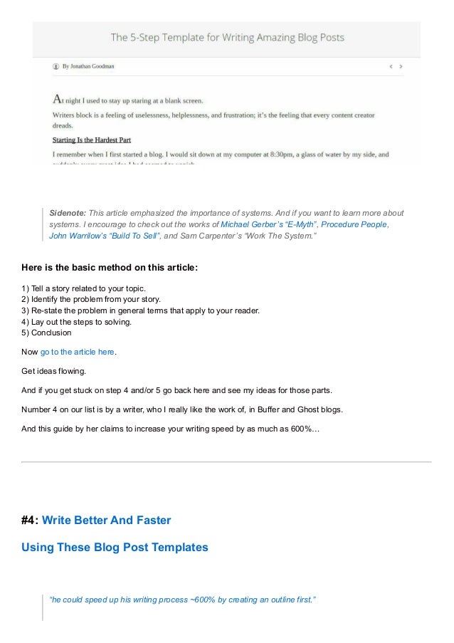 9 best blog writing templates