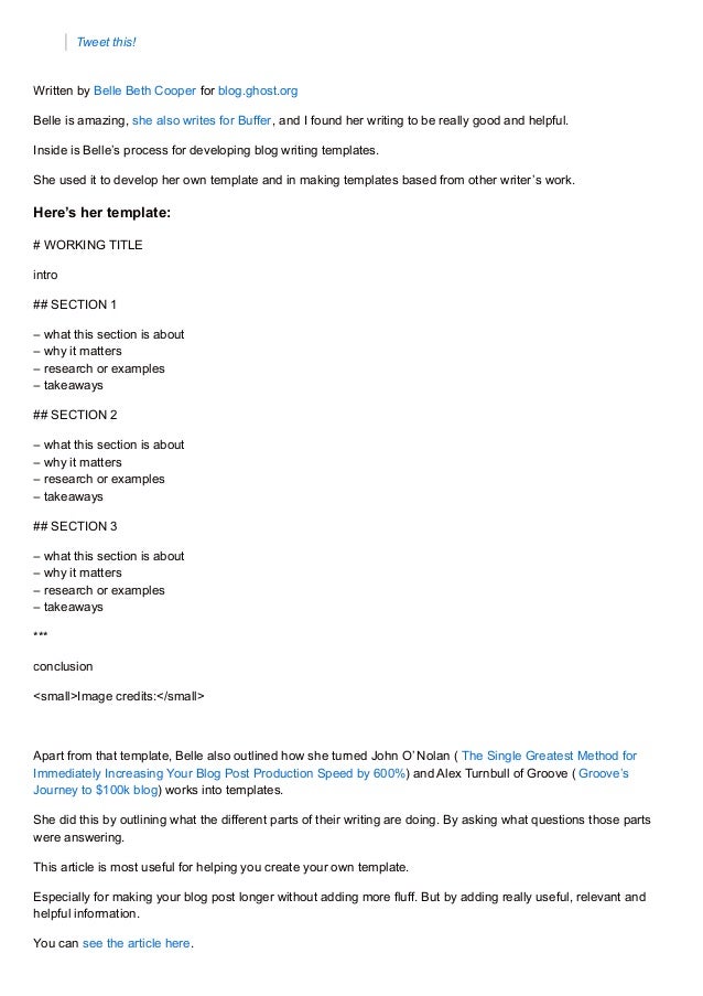 9 best blog writing templates