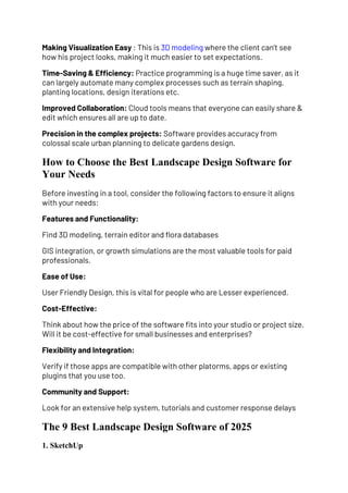 9 Best Landscape Design Software in 2025 for Architects. | PDF