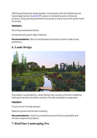 9 Best Landscape Design Software in 2025 for Architects. | PDF