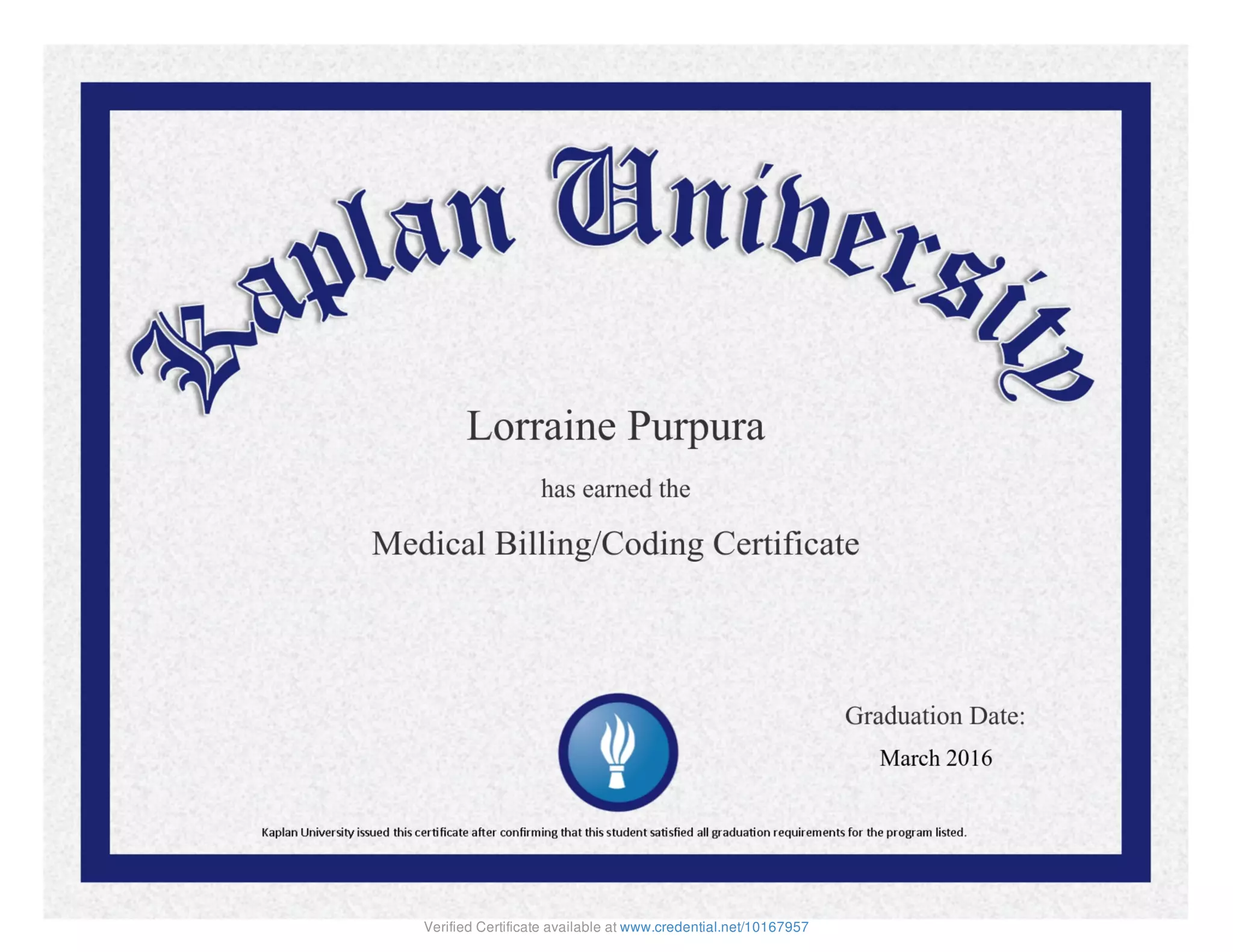 Kaplan University Diploma Billing And Coding Certificate Ppt