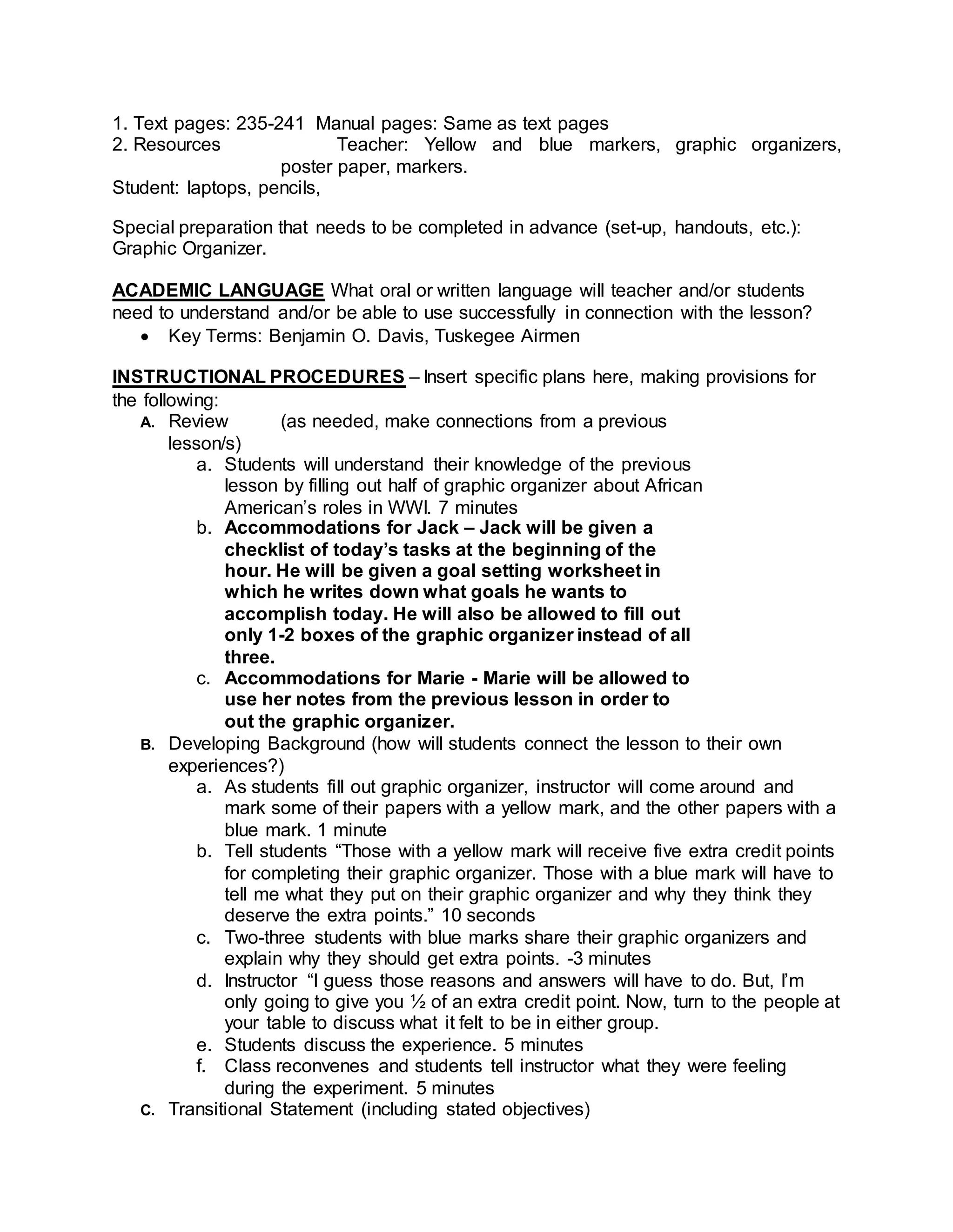Lesson Plan Template March 4 3 5 New PDF