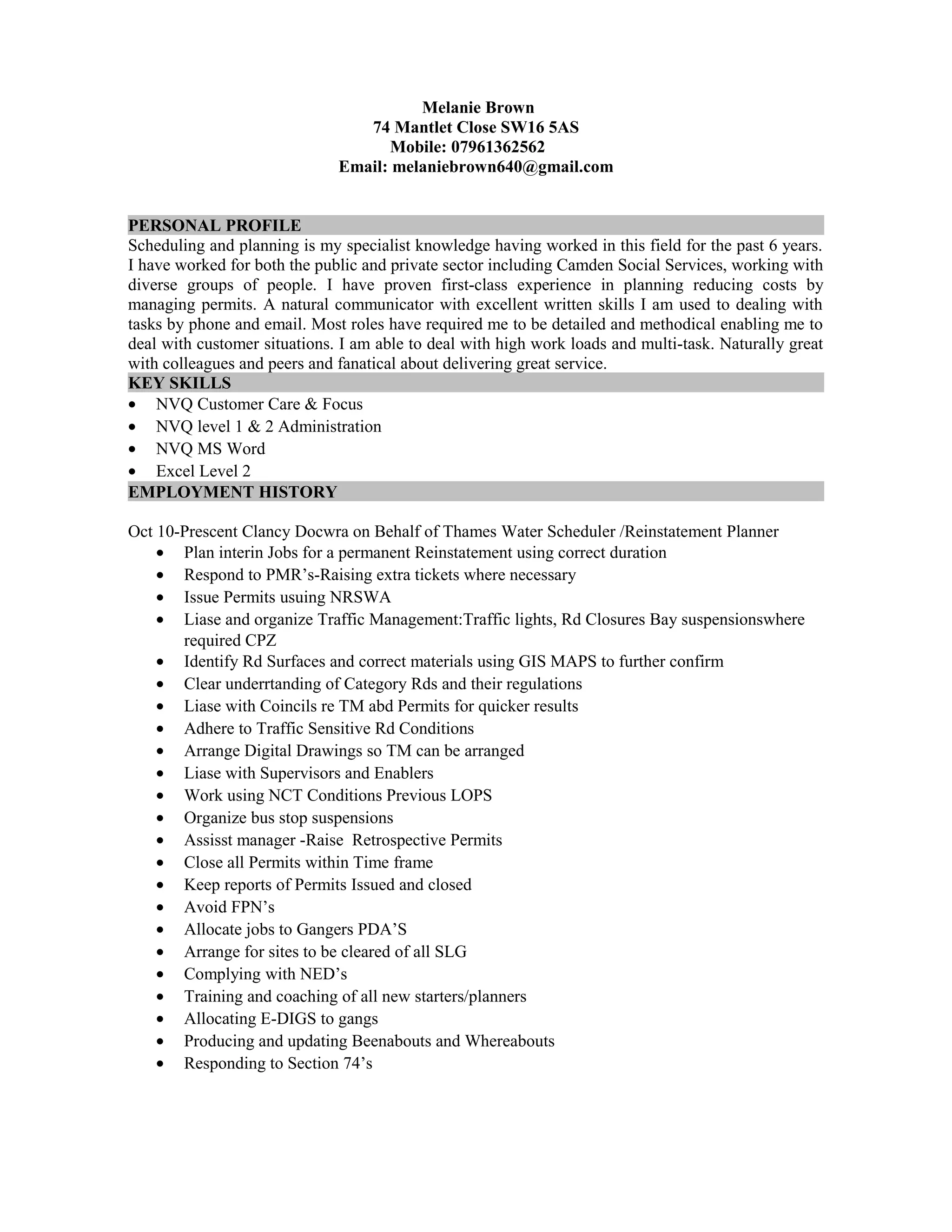 mel b cv 2015 | PDF