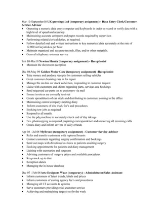 mel b cv 2015 | DOC | Business Administration | Business