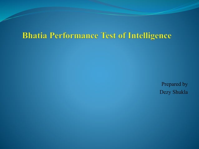 9 Bhatia Battery Performance Test.pdf | Educational Assessment | Education