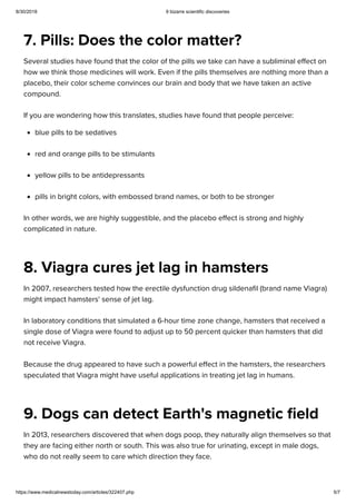 9 bizarre scientific discoveries | PDF | Birth Control | Reproductive ...