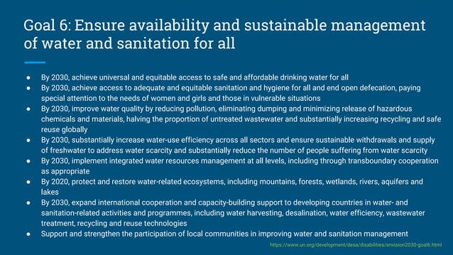 Goal 6: clean water and sanitation | PPTX
