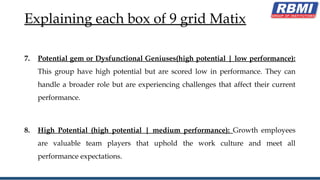 9 Box GRID Matrix for students of management | PPTX