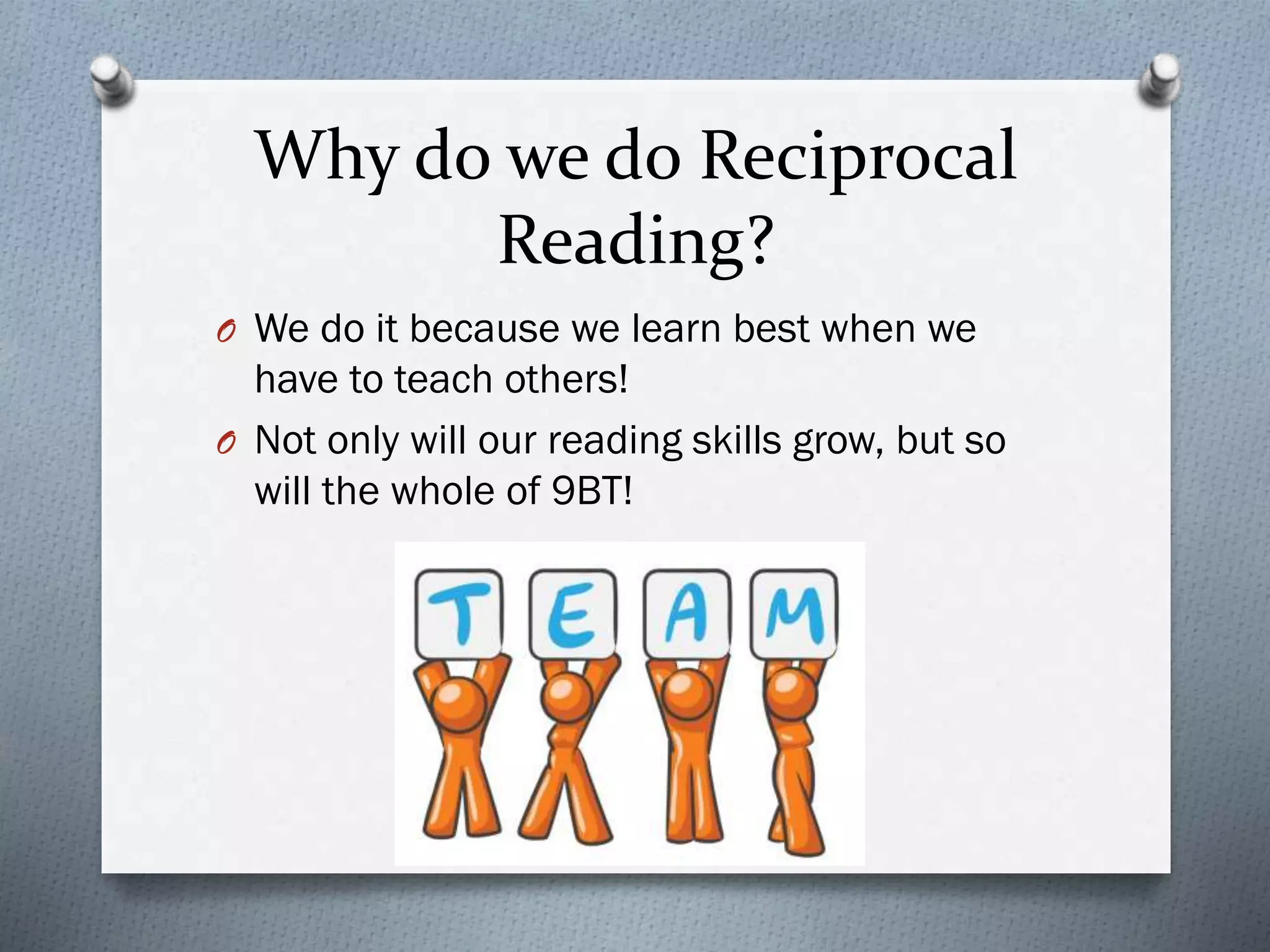 9 b ts introduction to reciprocal reading (2) | PPTX
