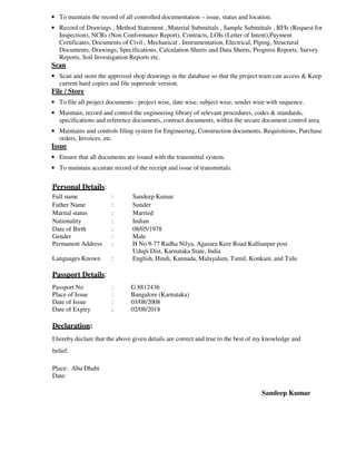 Sandeep Kumar CV | PDF