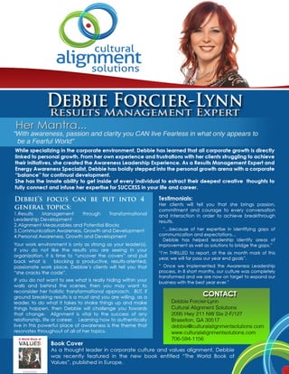 Debbie Forcier-Lynn Bio Page | PDF