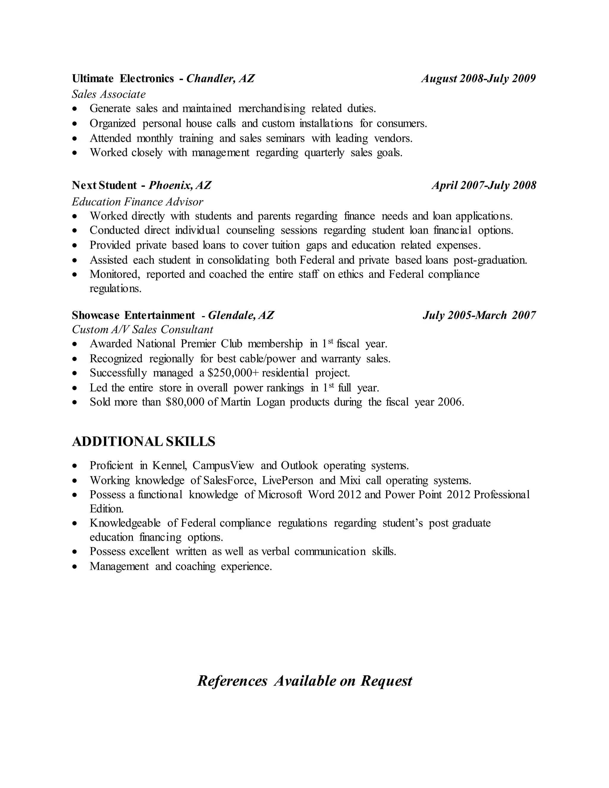 StevenKlein2016 Resume | DOCX | Student Financial Aid | Financial Assistance