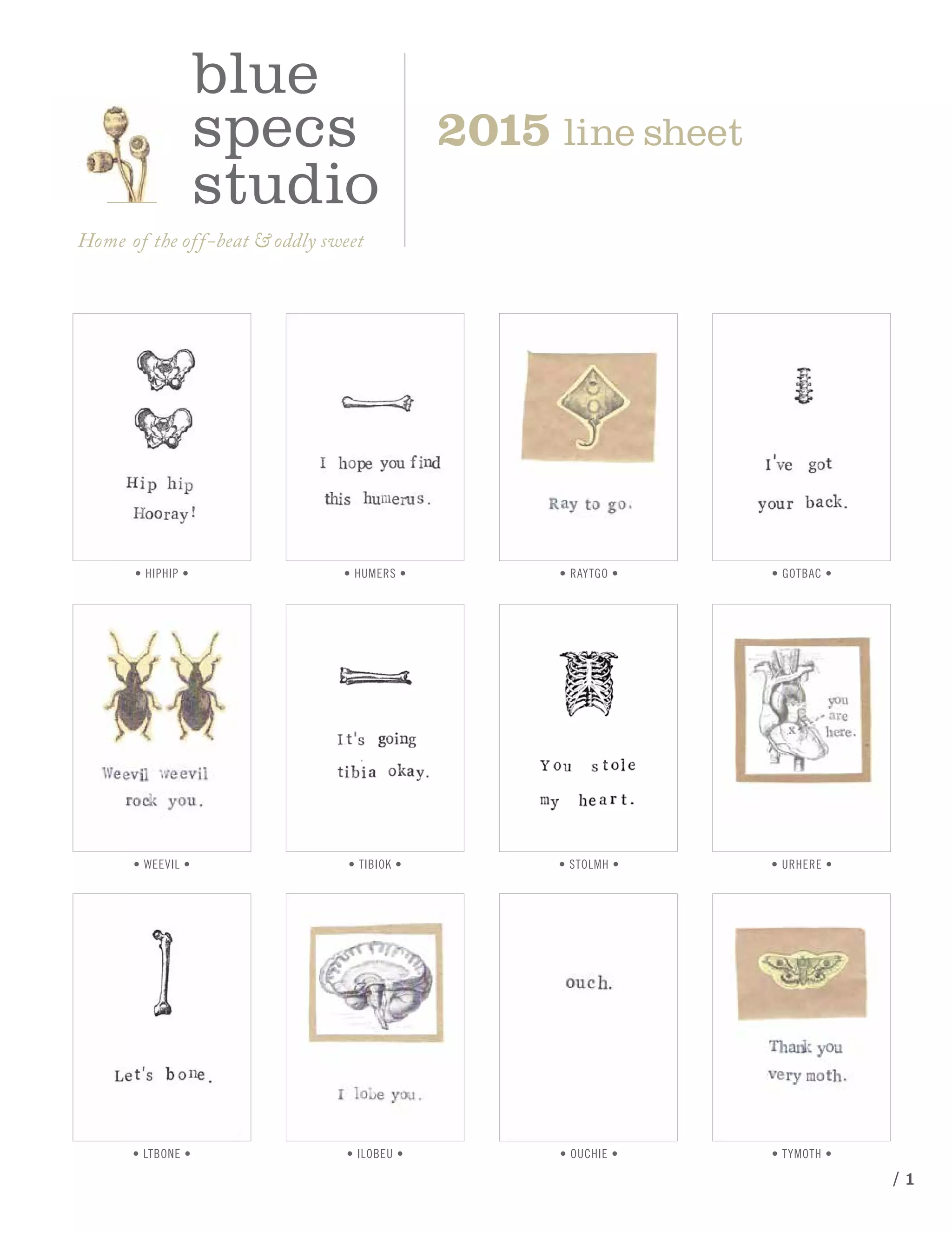 BLUE SPECS_LINE SHEET 2015_sm | PDF | Gifts and Greetings Cards | Shopping