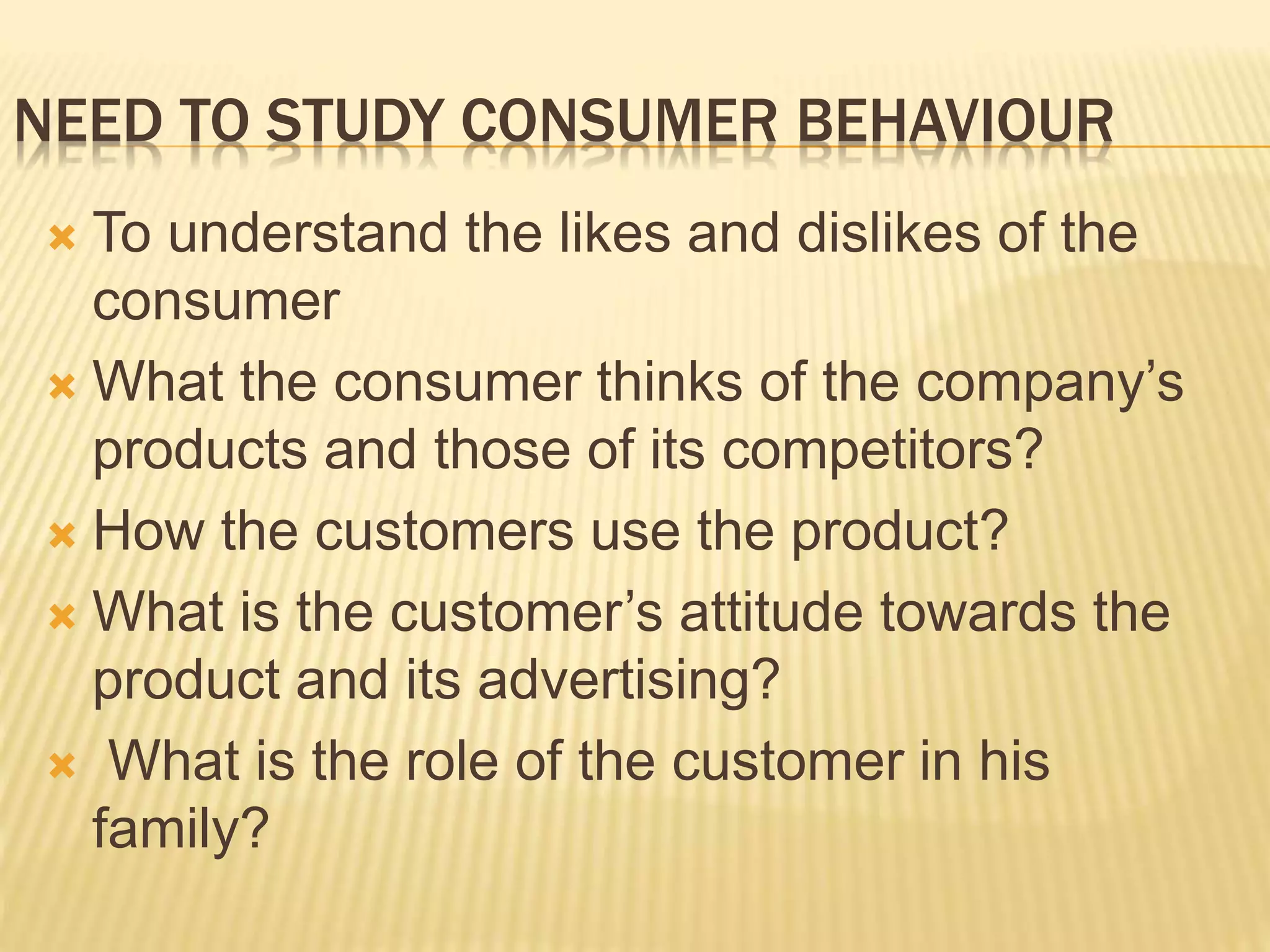 CONSUMER BEHAVIOUR | PPT